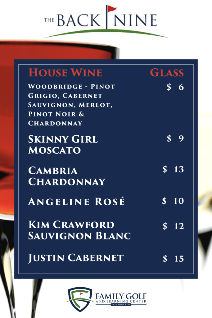 Back Nine Restaurant - Family Golf and Learning Center